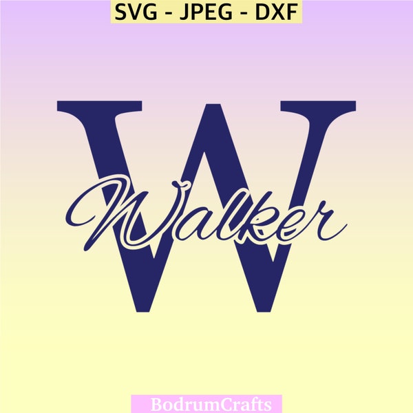 Last Name Monogram - Etsy