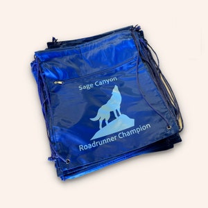 Custom Polyester Drawstring Backpacks, Personalized Sports Cinch Bags ...
