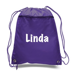 Min 25 Pcs, Custom Drawstring Backpacks, Personalized Polyester ...