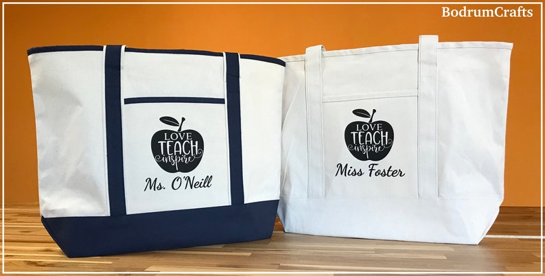 Personalized Canvas Tote Bags, Custom Large Size Totes, Print Your ...