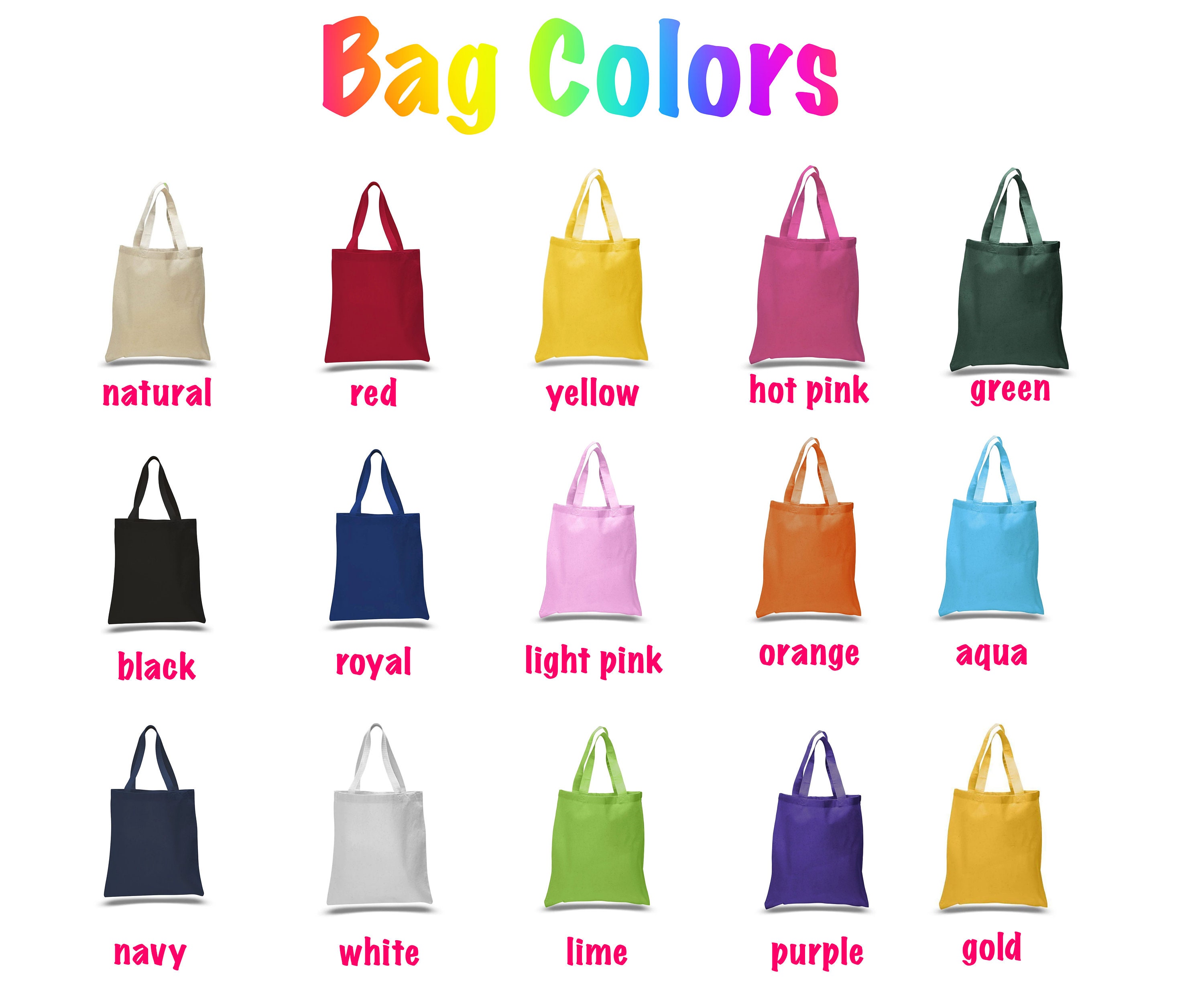 Custom Printed Cotton Tote Bags, Personalized Canvas Bags With Logo - Etsy