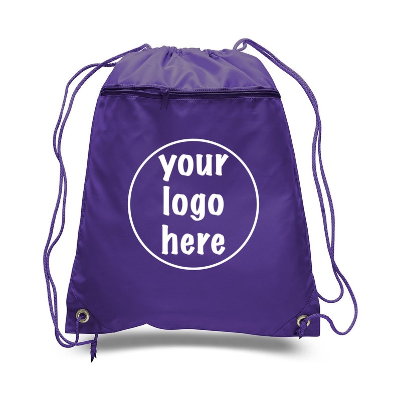 Personalized Logo Drawstring Backpack - Etsy