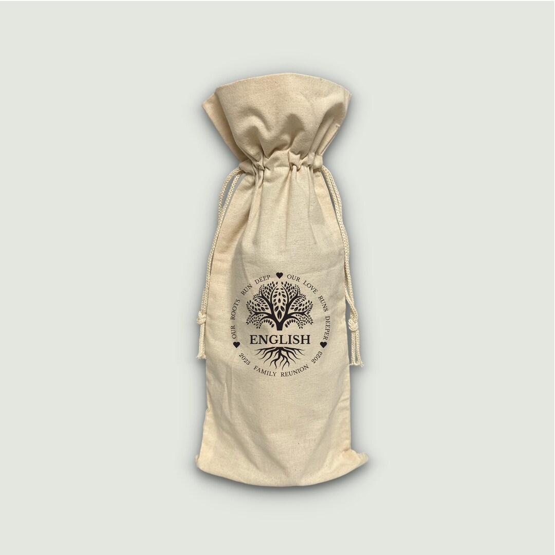 Custom Printed Wine Bags With Logo, Personalized Cotton Wine Bottle ...
