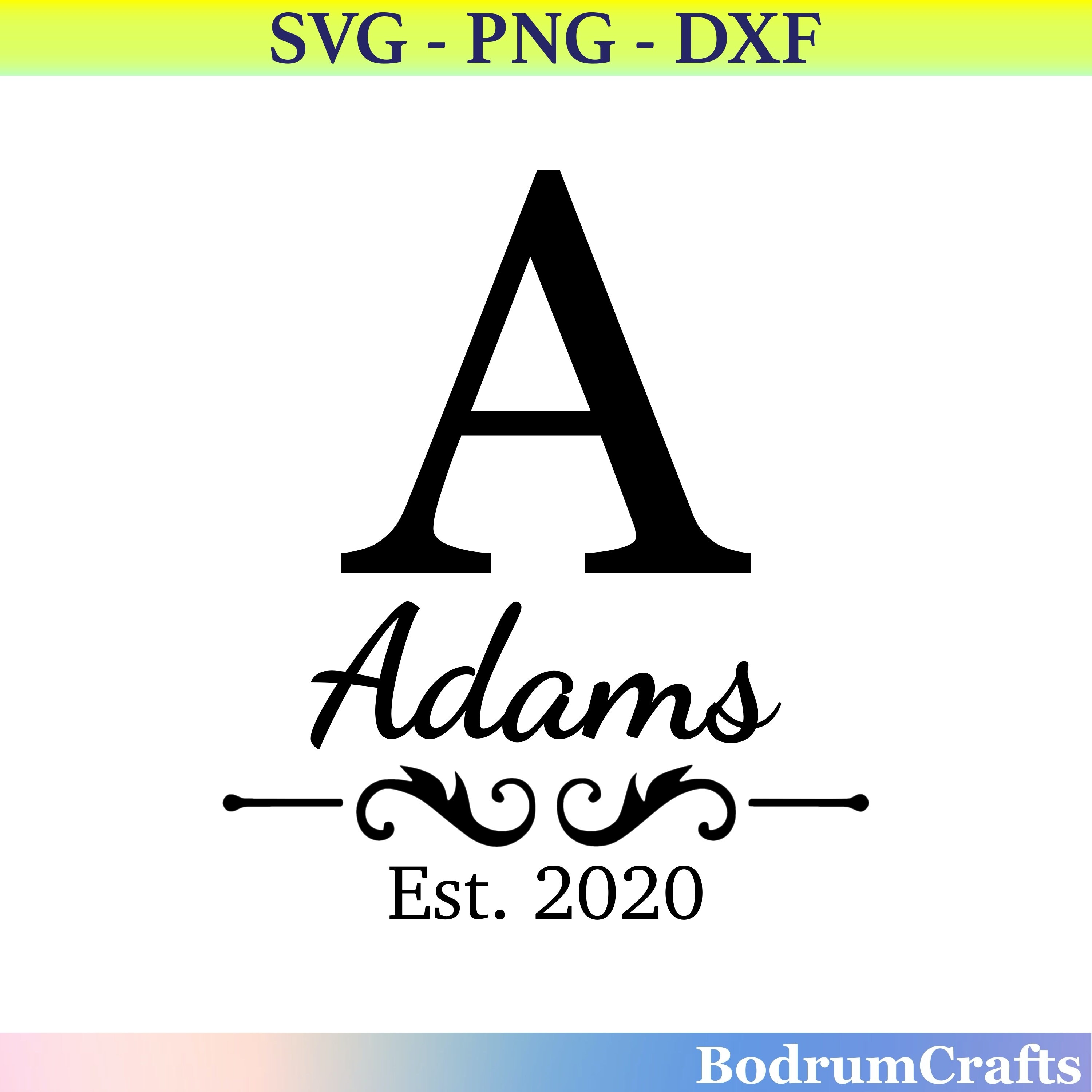 Family Name Monogram SVG Logo Initials Cricut Design for Name - Etsy