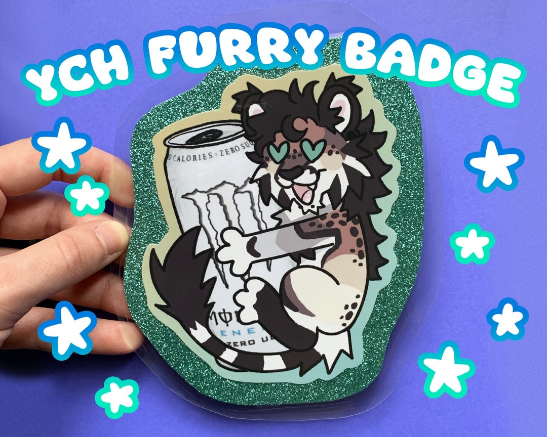 YCH Custom Furry Badge Favorite Drink - Etsy