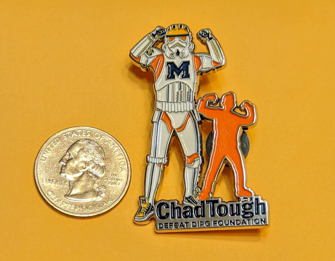 Michigan Wolverines Trooper Chad Tough Defeat Dipg Foundation Pin. Star ...