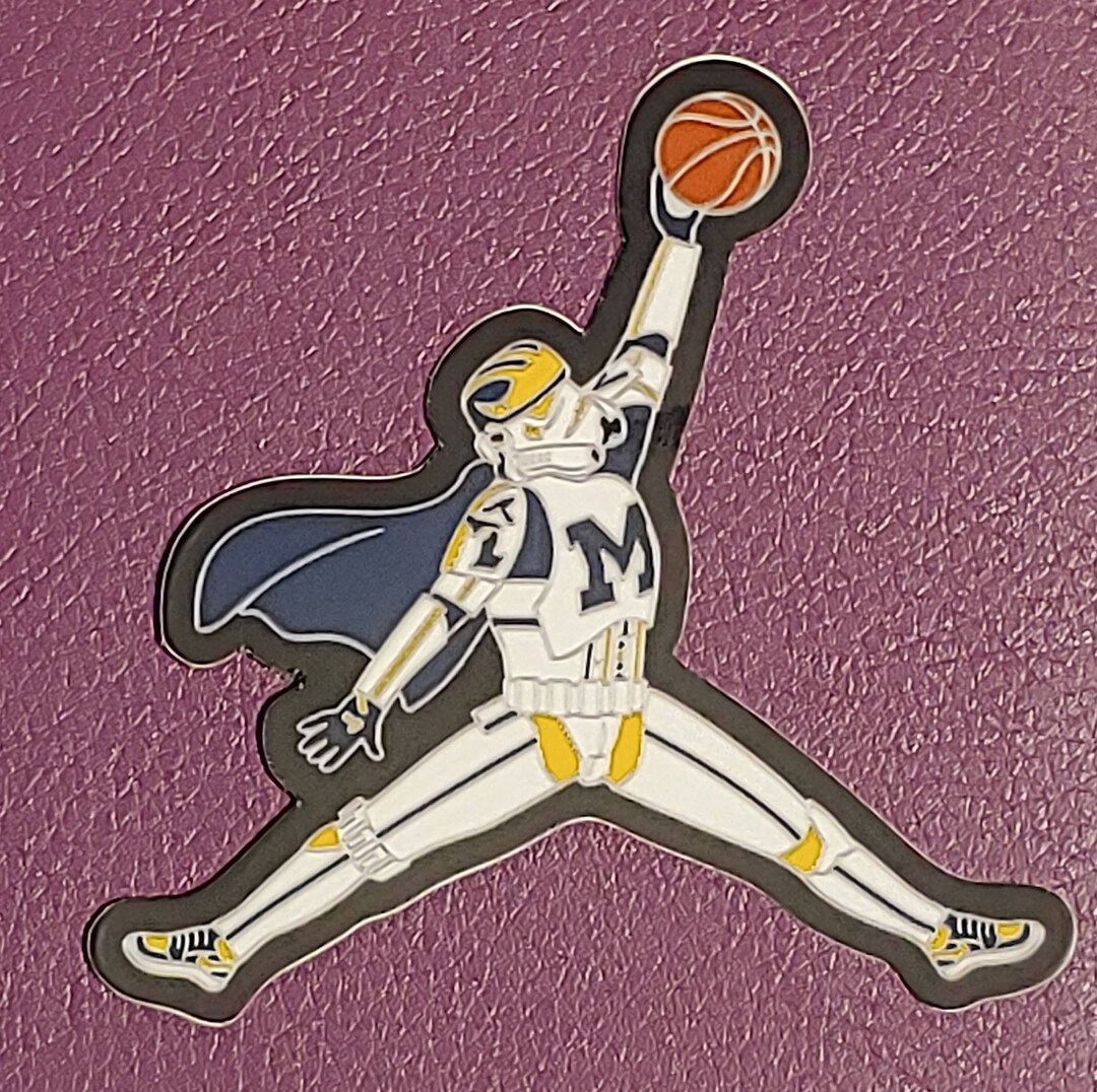 University of Michigan Wolverines Basketball JUMP TROOPER 3"x3" Sticker ...