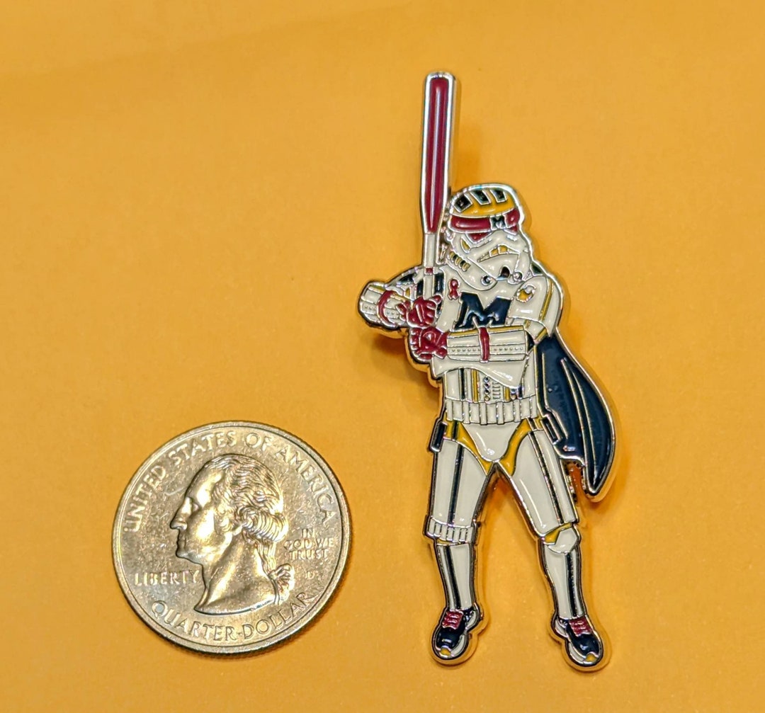University of Michigan Wolverines Trooper Softball/baseball Pink Pin ...