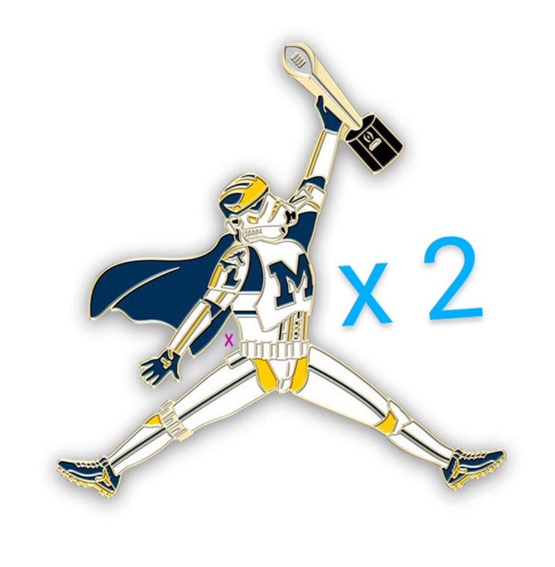 TWO 2 University of Michigan Wolverines Football Jump Trooper National ...