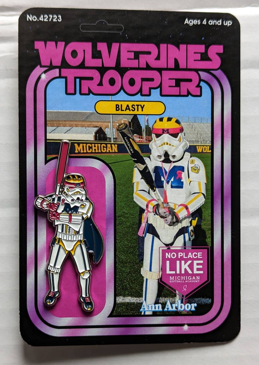 Wolverines Trooper PINK Action Figure Pin & Custom Cardback! Benefits ...