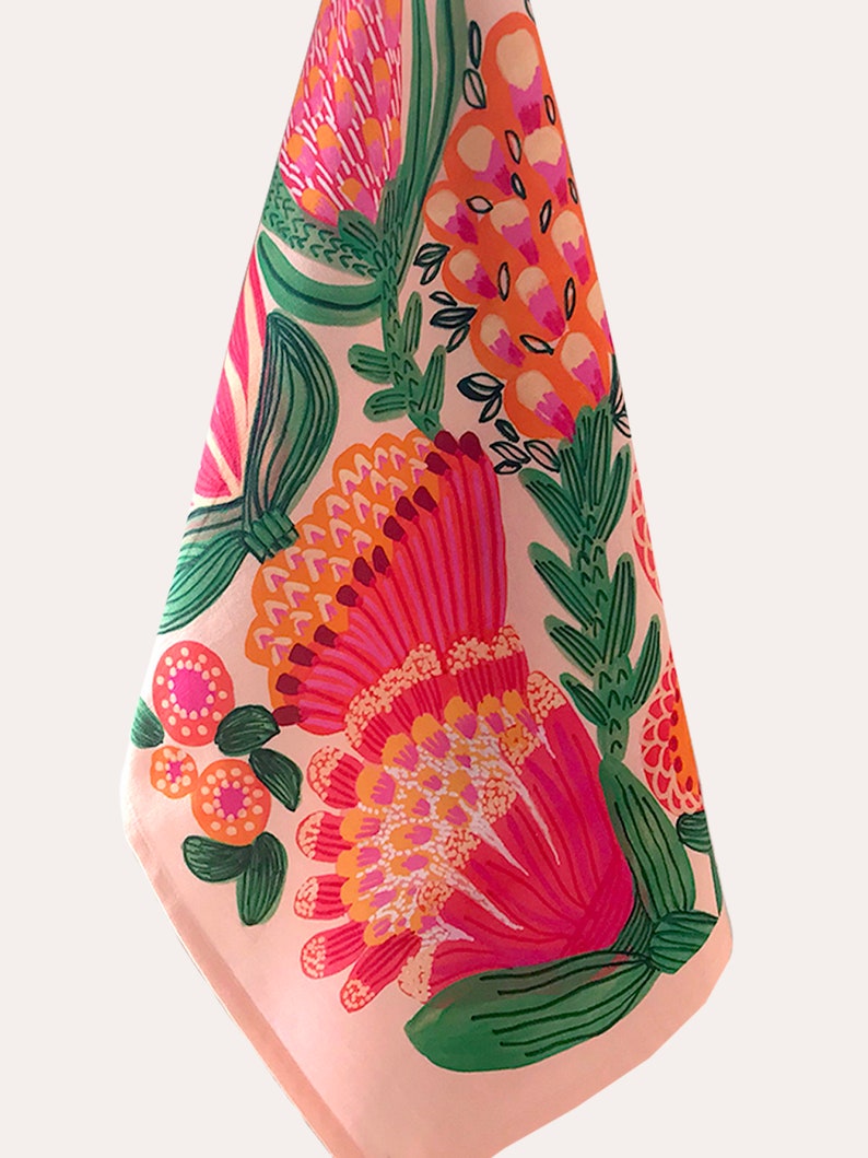 Designer Tea Towel Kitchen Towel Floral Print Proteas | Etsy Designer Tea Towel Kitchen Towel Floral Print Proteas | Etsy