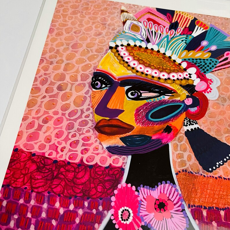 Modern Wall Art Female Power Art Abstract Art Girl Power | Etsy