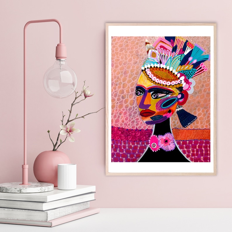 Modern Wall Art Female Power Art Abstract Art Girl Power | Etsy