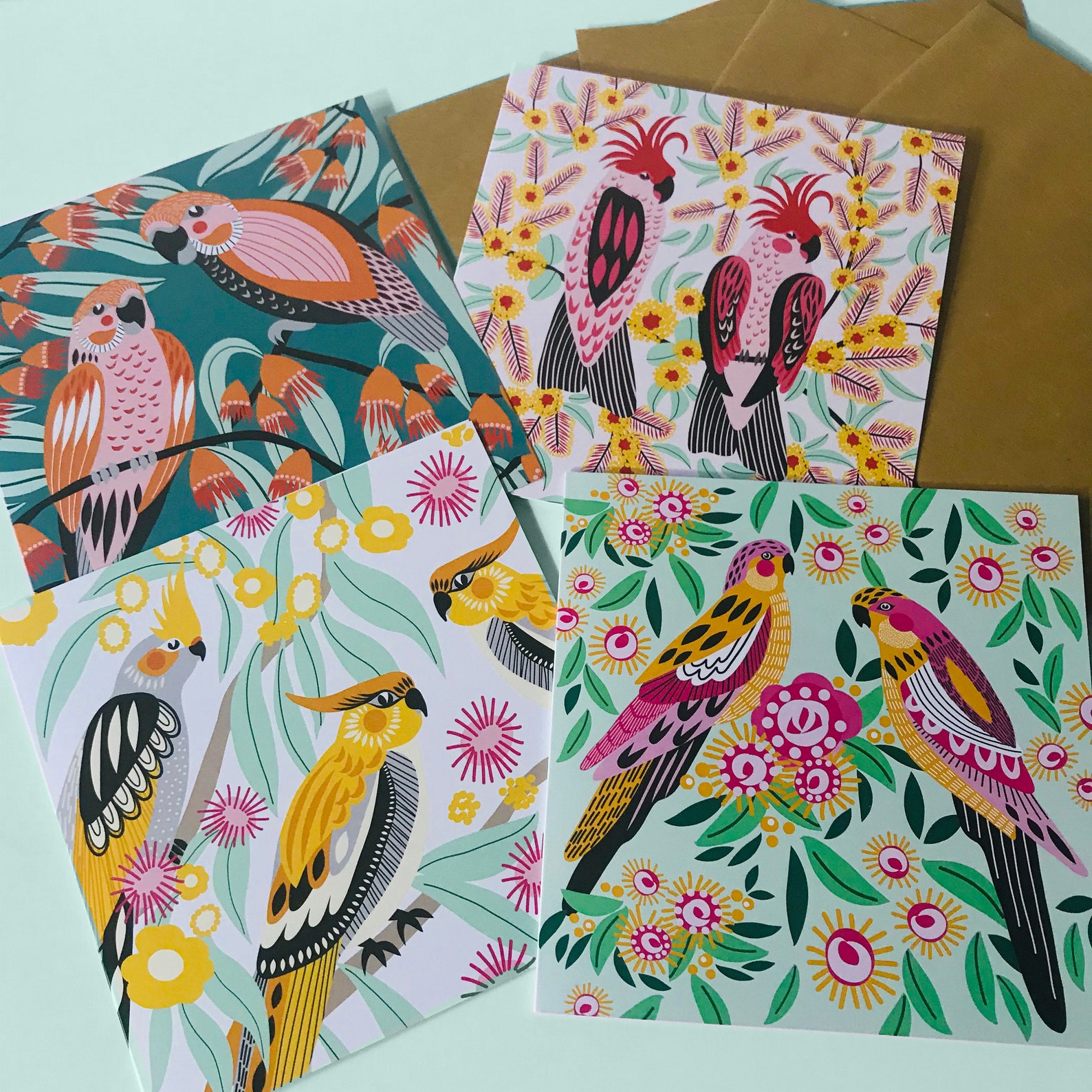 Australian Birds Greeting Cards Australian Greeting Cards | Etsy