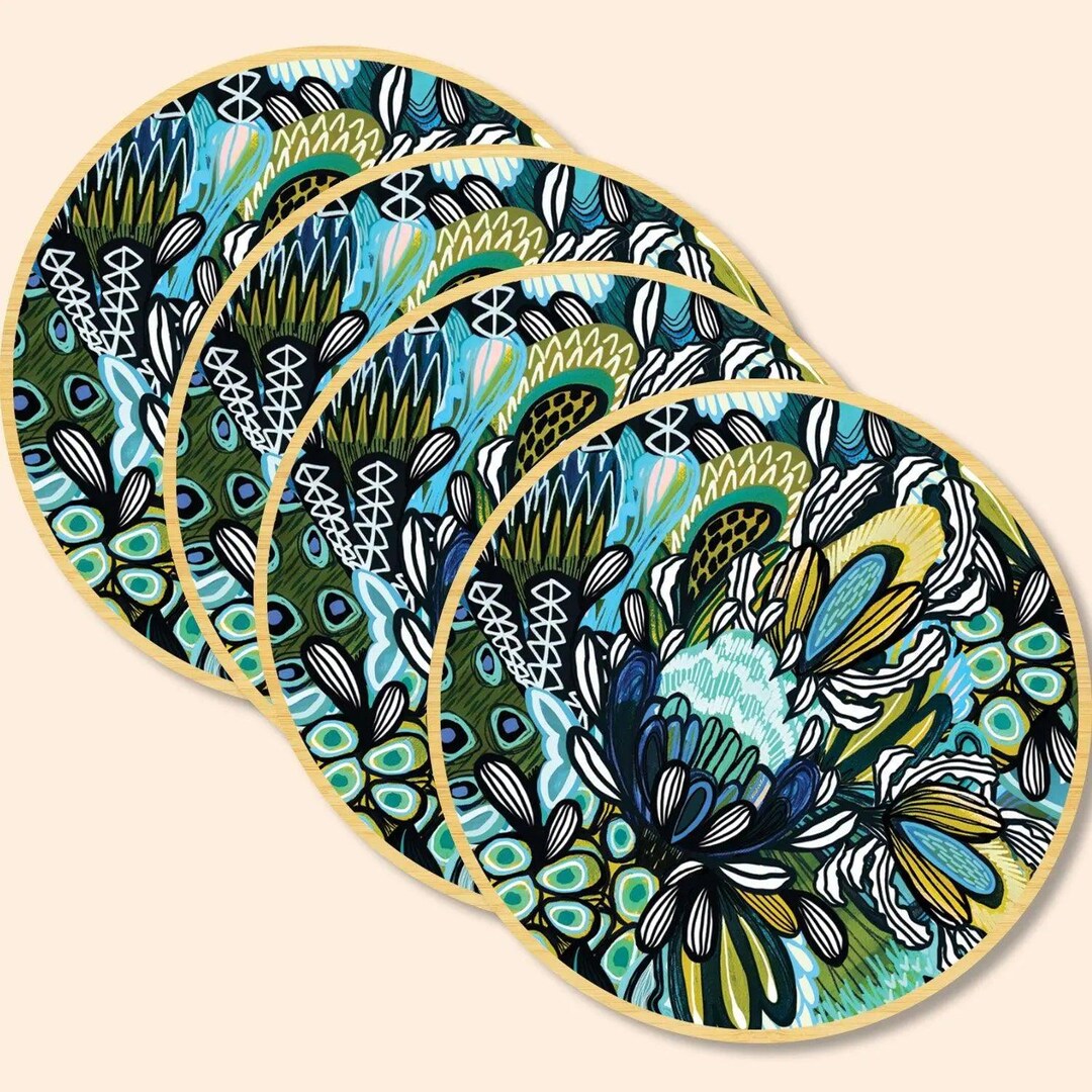 Azure Proteas Australian Wooden Coaster Set - Etsy