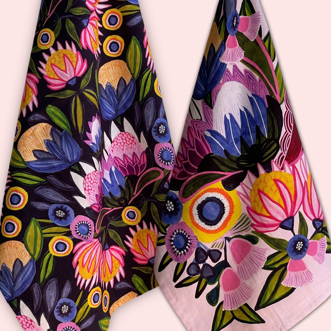 Protea Magnifica Tea Towel Set - Etsy