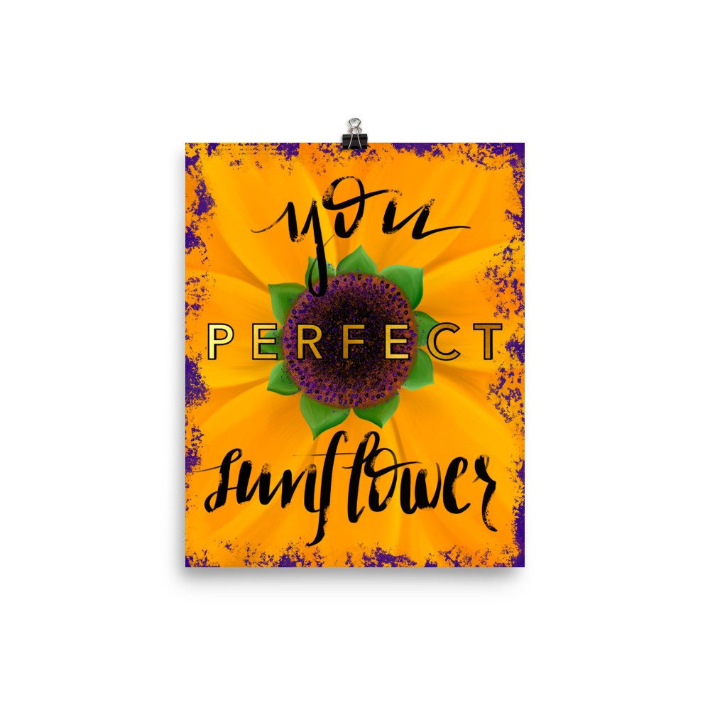 Poster perfect Sunflower Leslie's Compliments - Etsy