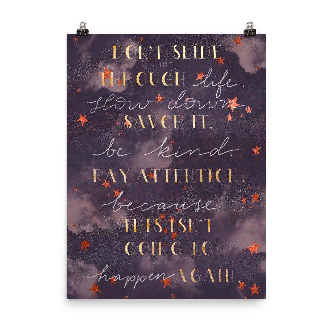 Poster "savor Life" Carrie Fisher Series 8x10, 12x16, 16x20, 18x24 - Etsy