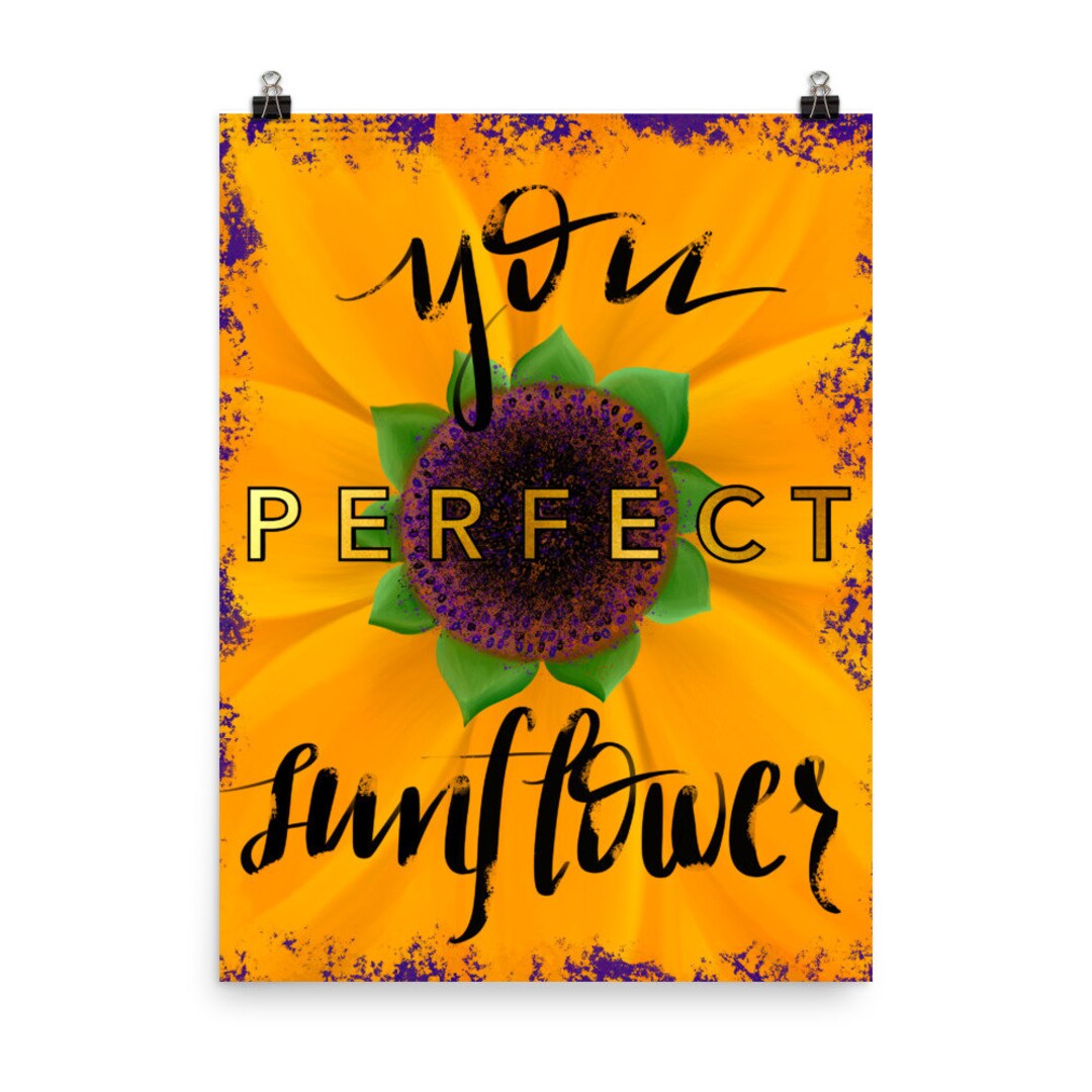 Poster perfect Sunflower Leslie's Compliments - Etsy