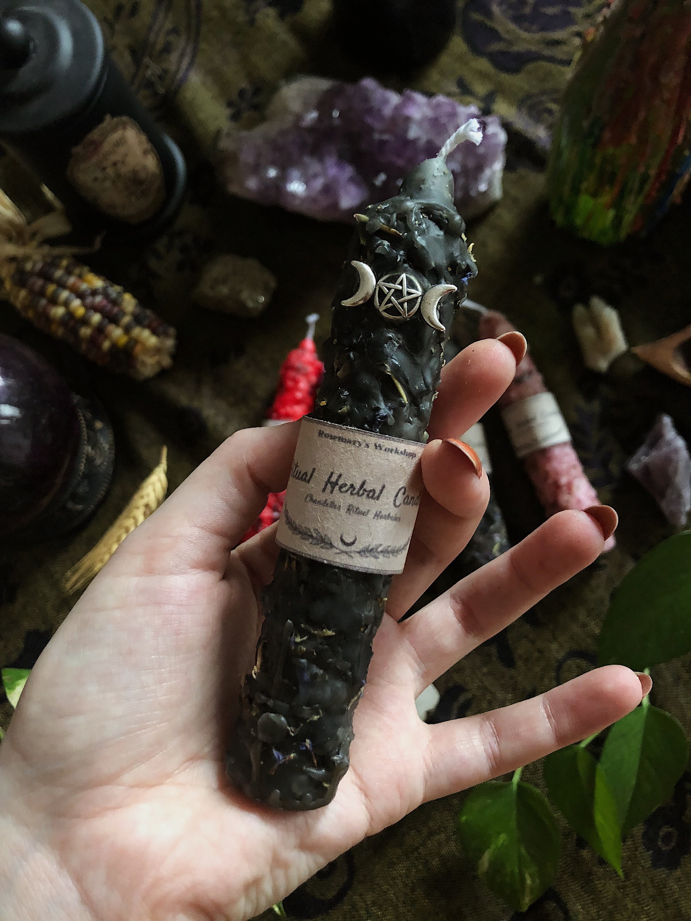 Individual Ritual Herbal Candle - Etsy