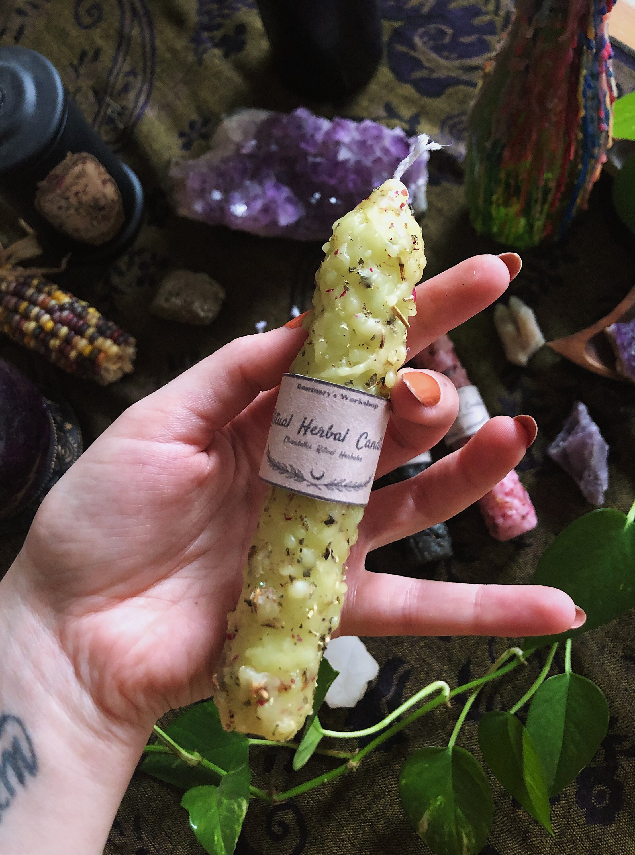 Individual Ritual Herbal Candle - Etsy