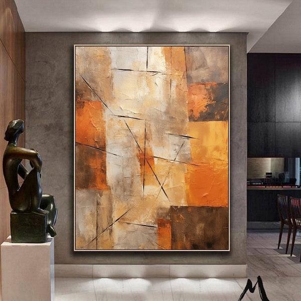 Orange Abstract Art - Etsy