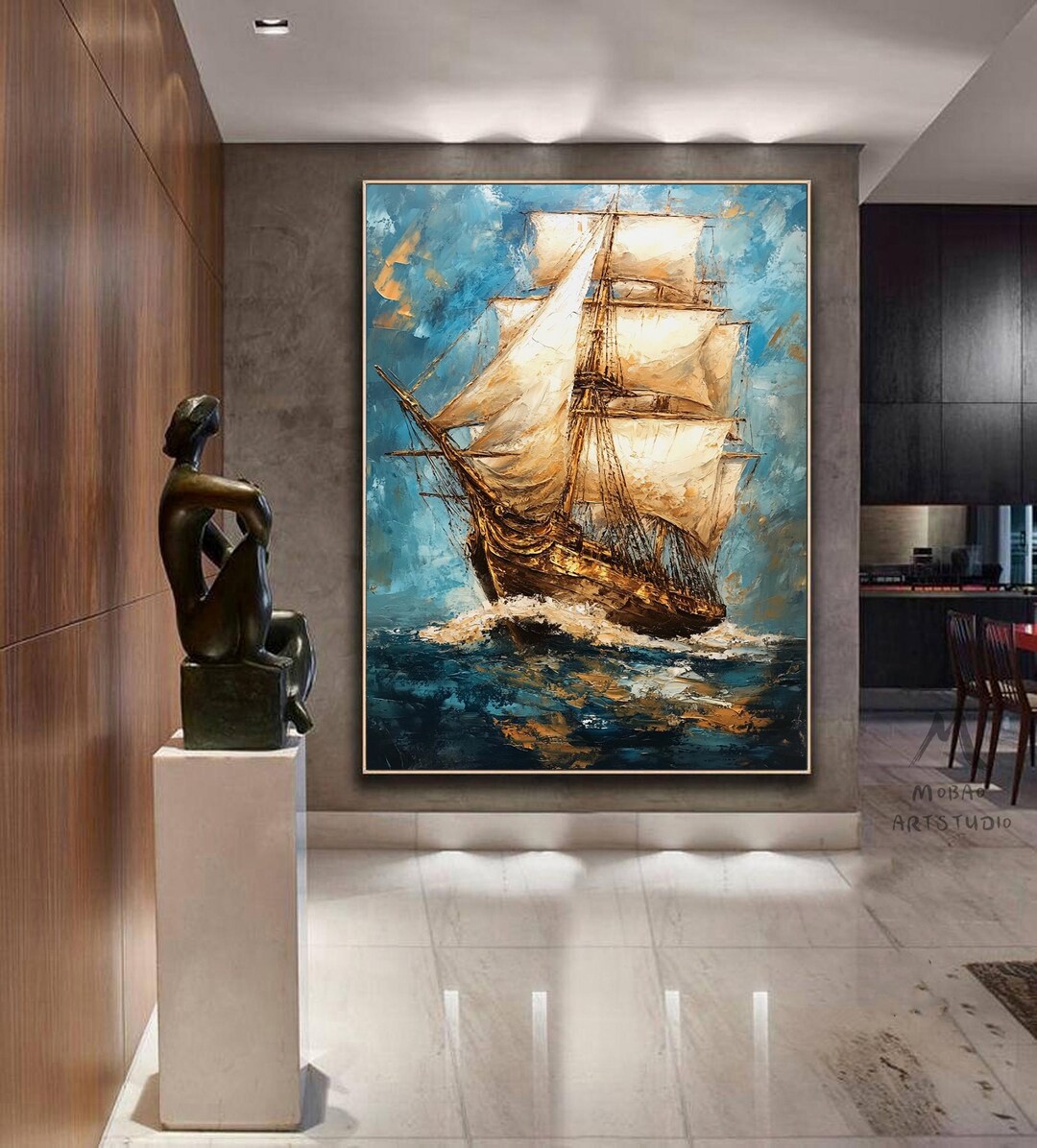 Original Extra Large Sailing Painting,large Wall Art Sailing Painting ...
