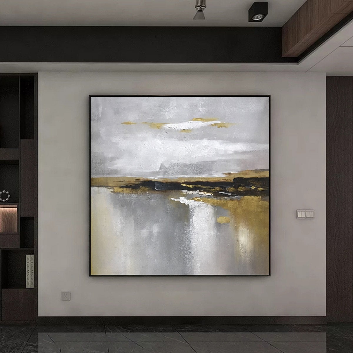 Large Gold Abstract Painting Original Ocean Landscape - Etsy Canada