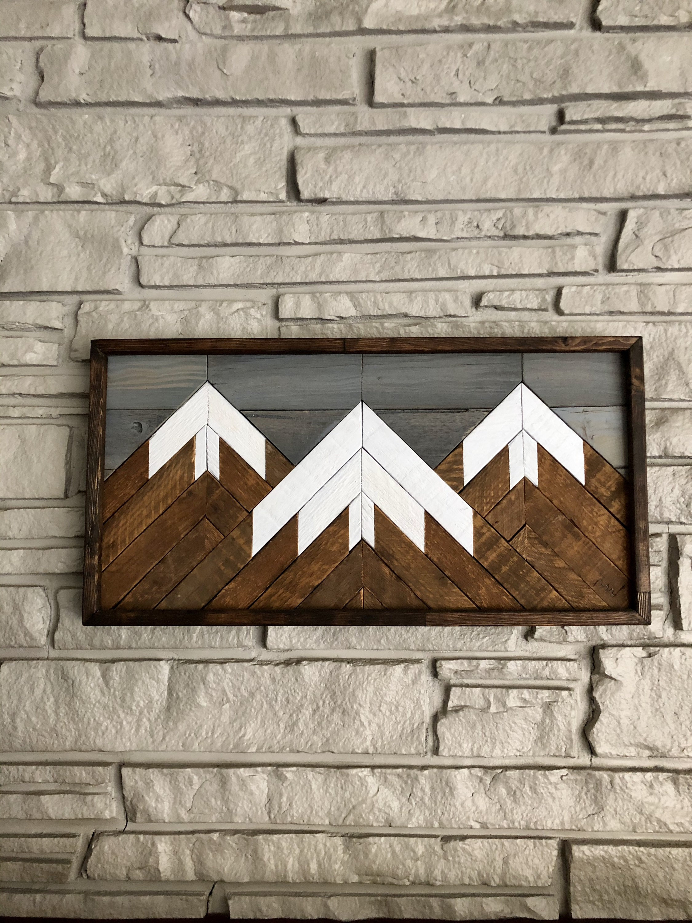 Vintage Wood Slat Mountain Wall Hanging Art Rustic Mountains - Etsy Canada