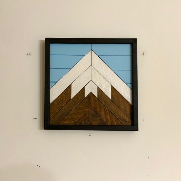 Wood Slat Mountain Wall Art - Etsy