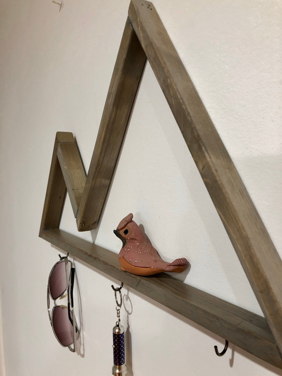 Handmade 2 Peak Mountain Key Chain Shelf | Etsy