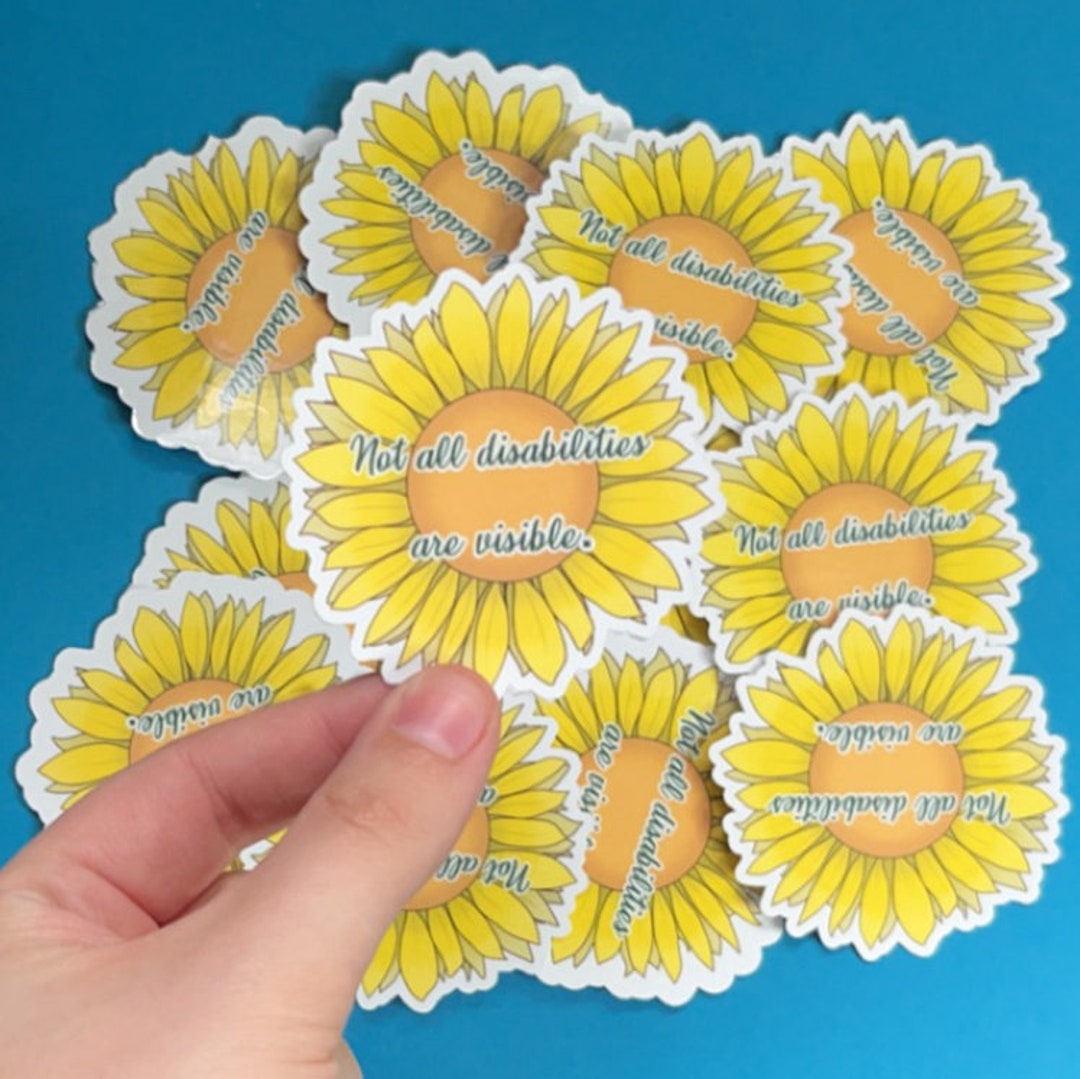Invisible Disability Sunflower Vinyl Stickers - Etsy