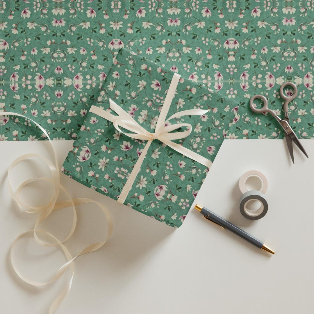 Magnolia Wrapping Paper Sheets - Etsy