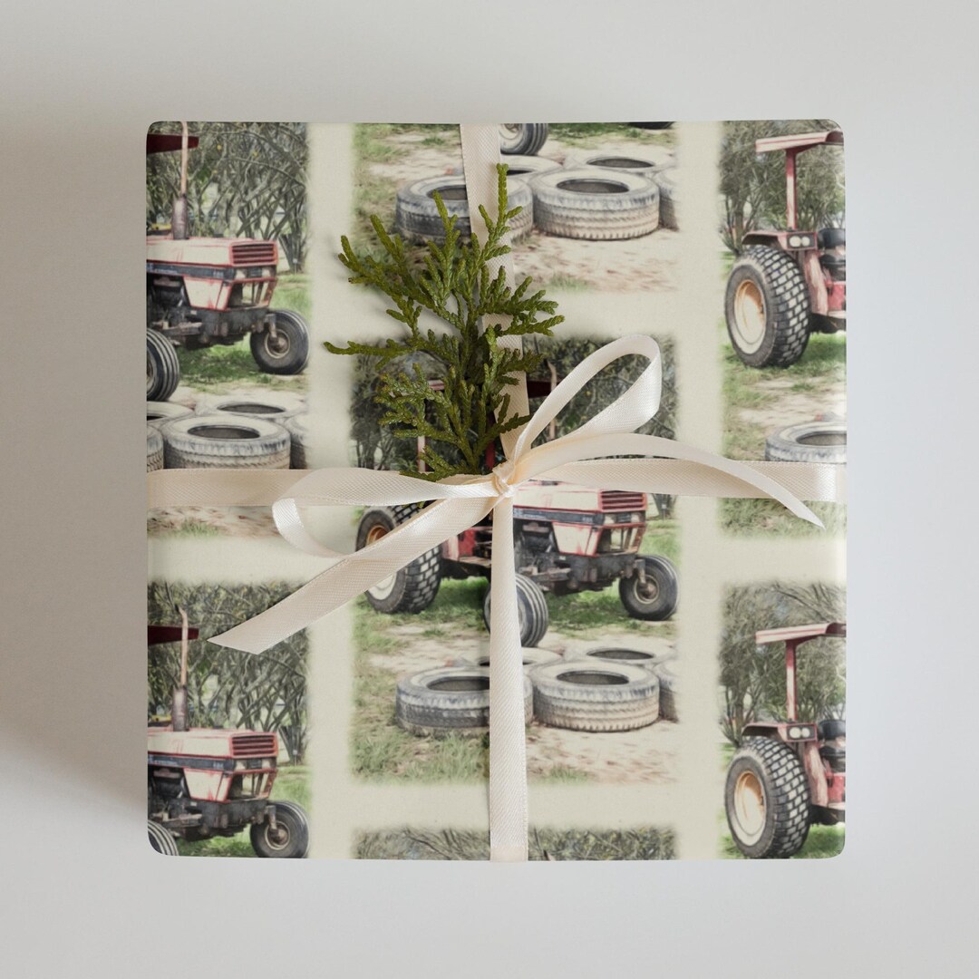 Tractor Wrapping Paper Sheets - Etsy