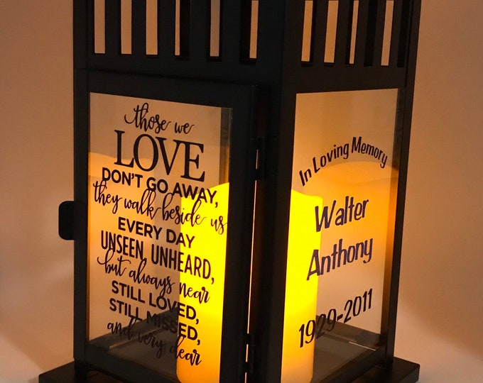 Your Wings - Memory Lantern - Remembrance Lantern - in Loving Memory ...