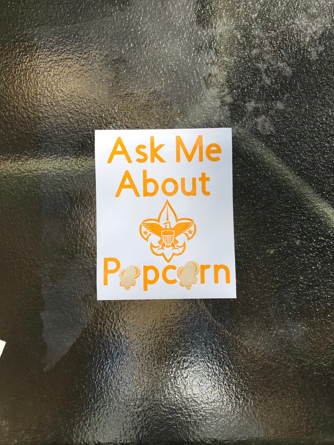 Boy Scout Popcorn Car Window Decal/boy Scouts/cub Scouts/popcorn/scouts ...