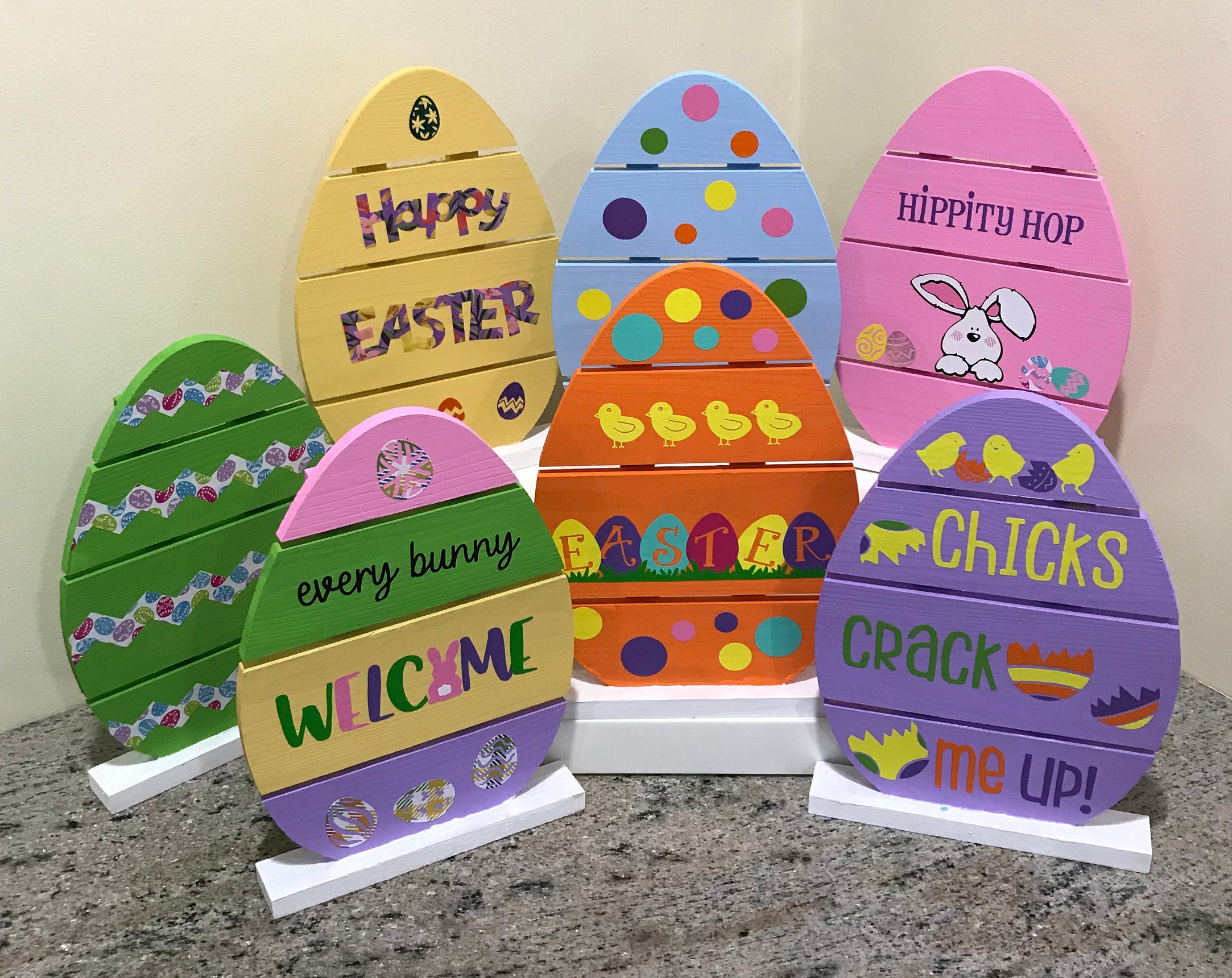 Easter Decoration/easter Decor/wooden Easter Eggs - Etsy