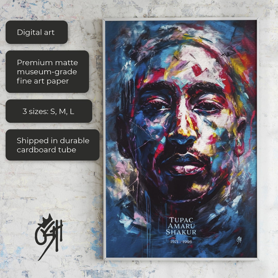 Hip Hop Fan Art Tupac Poster High Quality Print Digital - Etsy