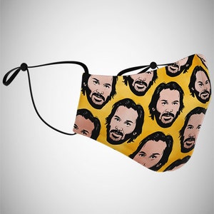 Keanu Reeves Face Mask-adult Face Mask-kid Face Mask-reusable | Etsy