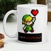 Personalize Legend of Zelda Mug Mug-zelda Mug-link Mug-8 Bit Mug-nerd ...