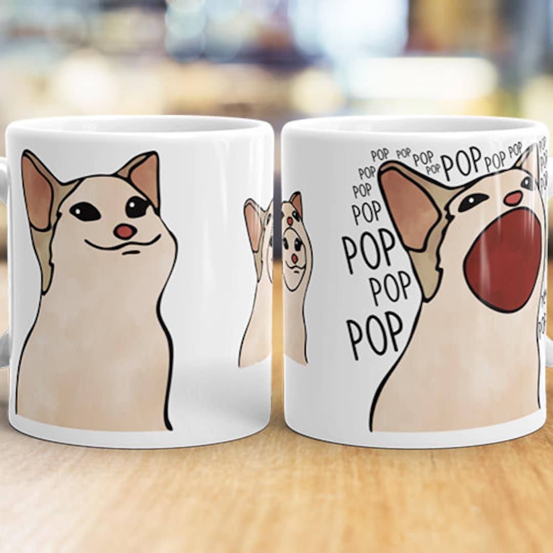 Popcat Mug-pop Cat Mug-popping Cat Meme Mug-cat Game Mug-cat - Etsy ...