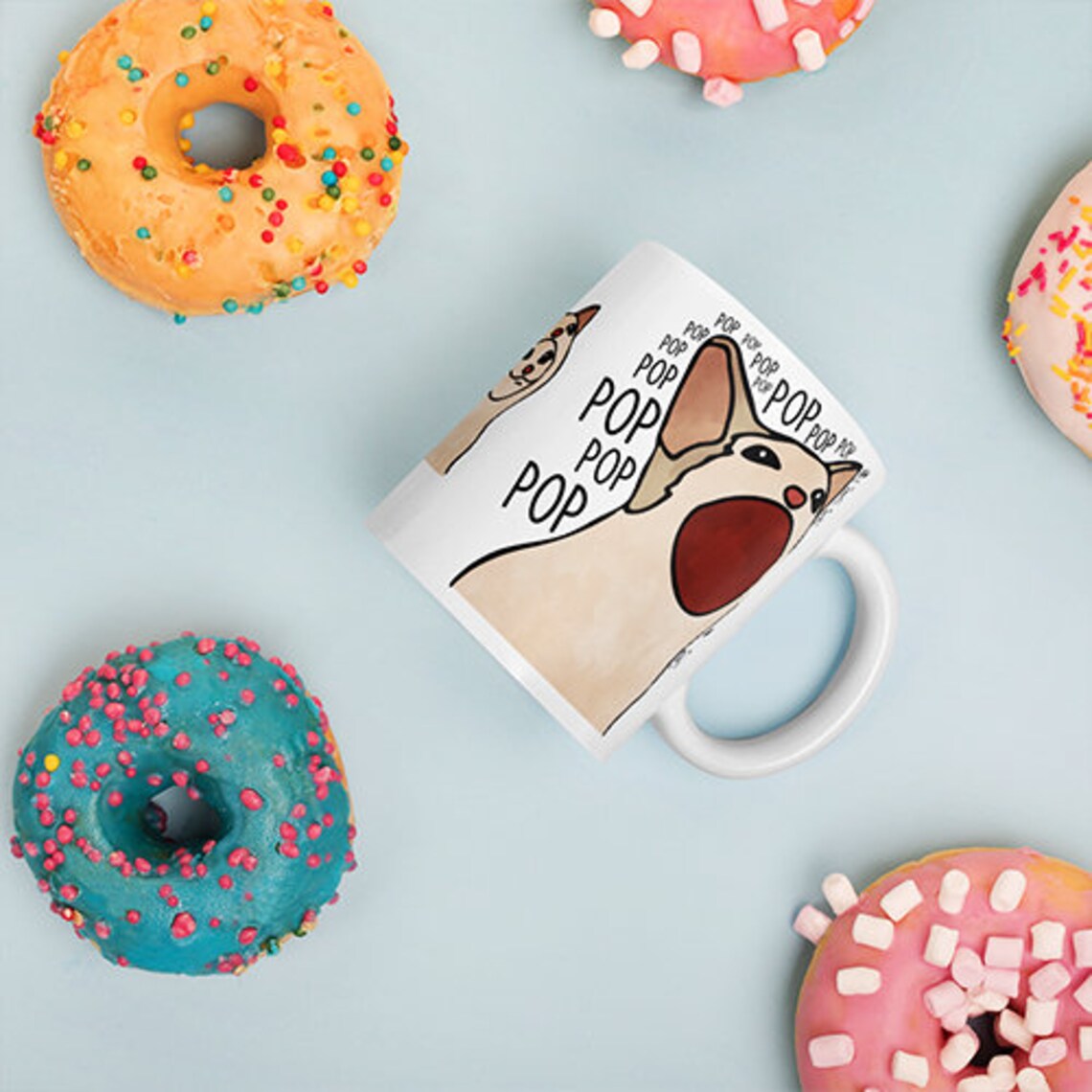 Popcat Mug-pop Cat Mug-popping Cat Meme Mug-cat Game Mug-cat Person Mug ...