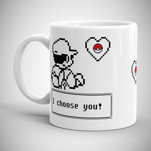 Personalize Pokemon Mug-pokeball Mug-8 Bit Mug-nerd Mug-gamer | Etsy