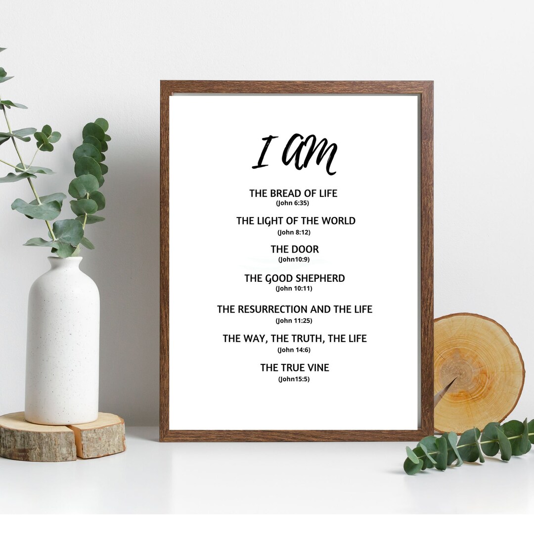 I Am 7 Statements Digital Print Wall Art, Scripture Digital Wall Art ...