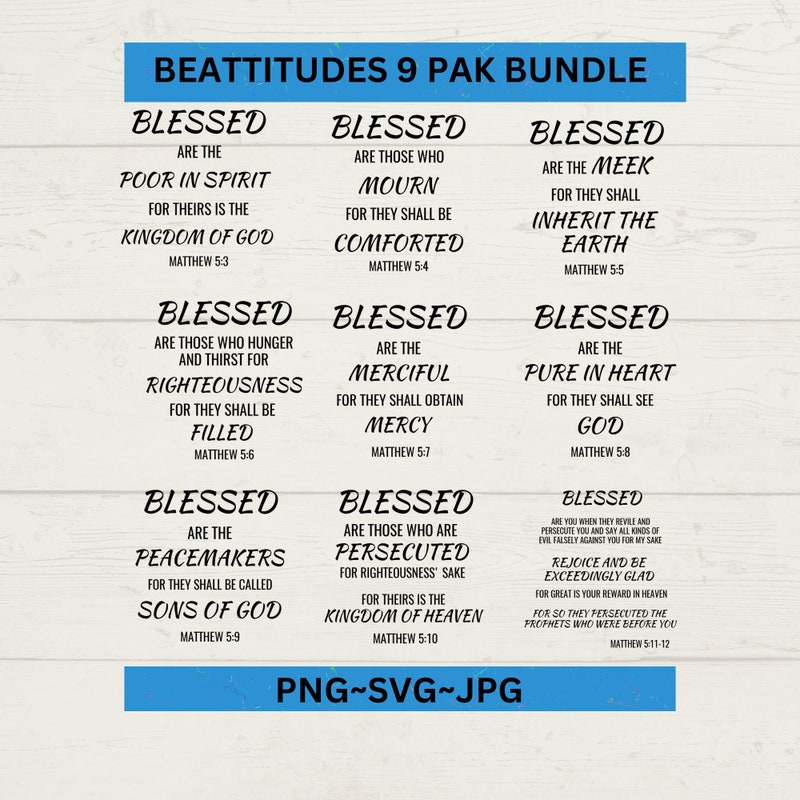 Beatitudes Bookmark - Etsy