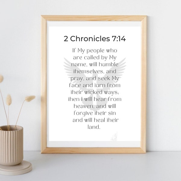 2 Chronicles 7:14 Art - Etsy