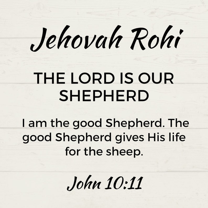 Jehovah Rohi SVG, Names of Jesus Svg, Names of Jesus Png, the Lord is ...