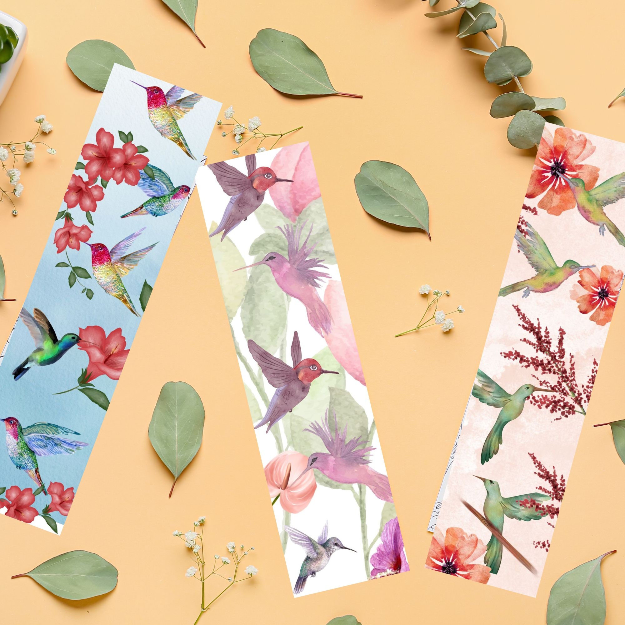 Printable Hummingbird Bookmarks, Set of 5 Hummingbird Bookmarks ...