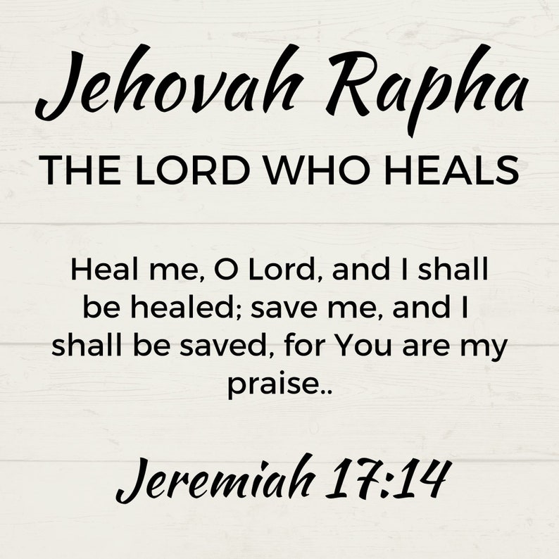 Jehovah Rapha SVG, Names of Jesus Svg, Names of Jesus Png. the Lord Who ...