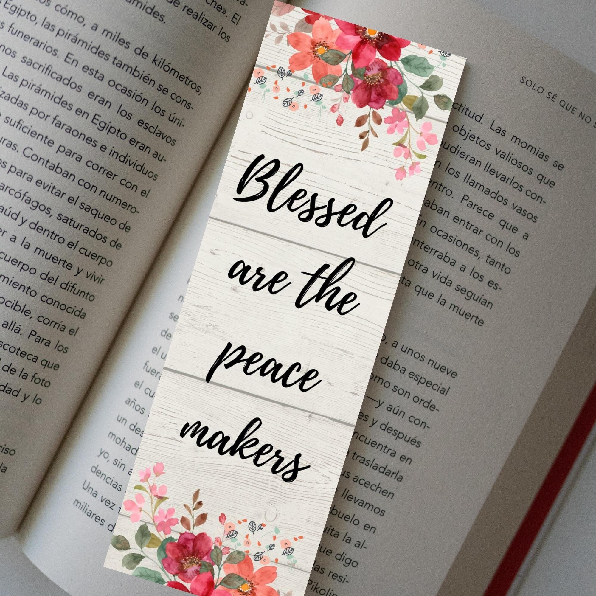 Beatitude Bible Bookmarks: Floral Christian Verses (digital Download ...